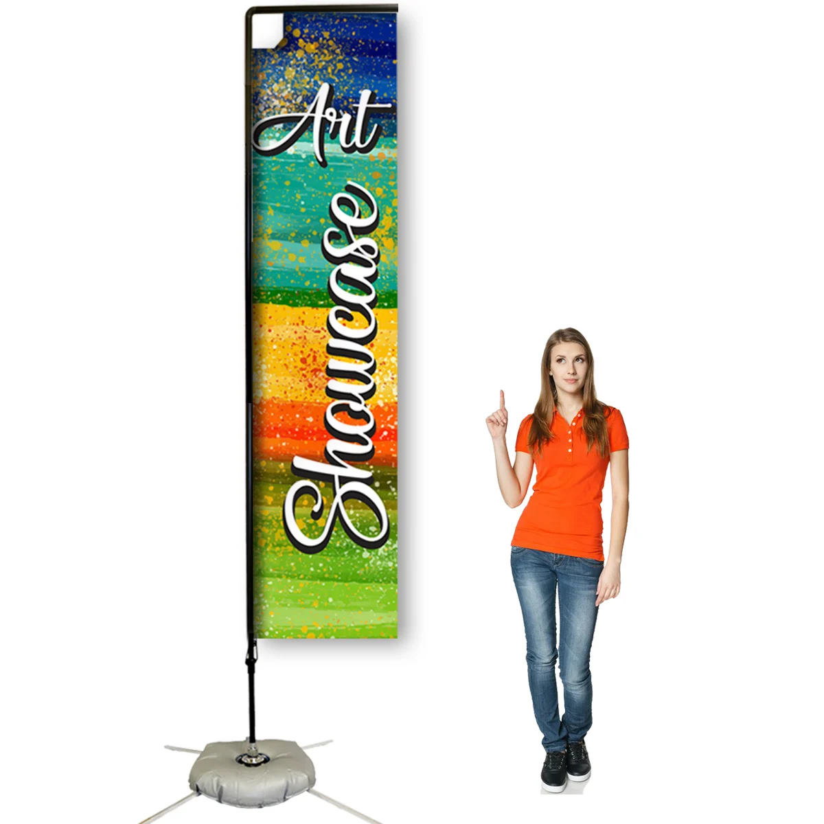 Medium 12ft Rectangular Flag Banners | Lush Banners