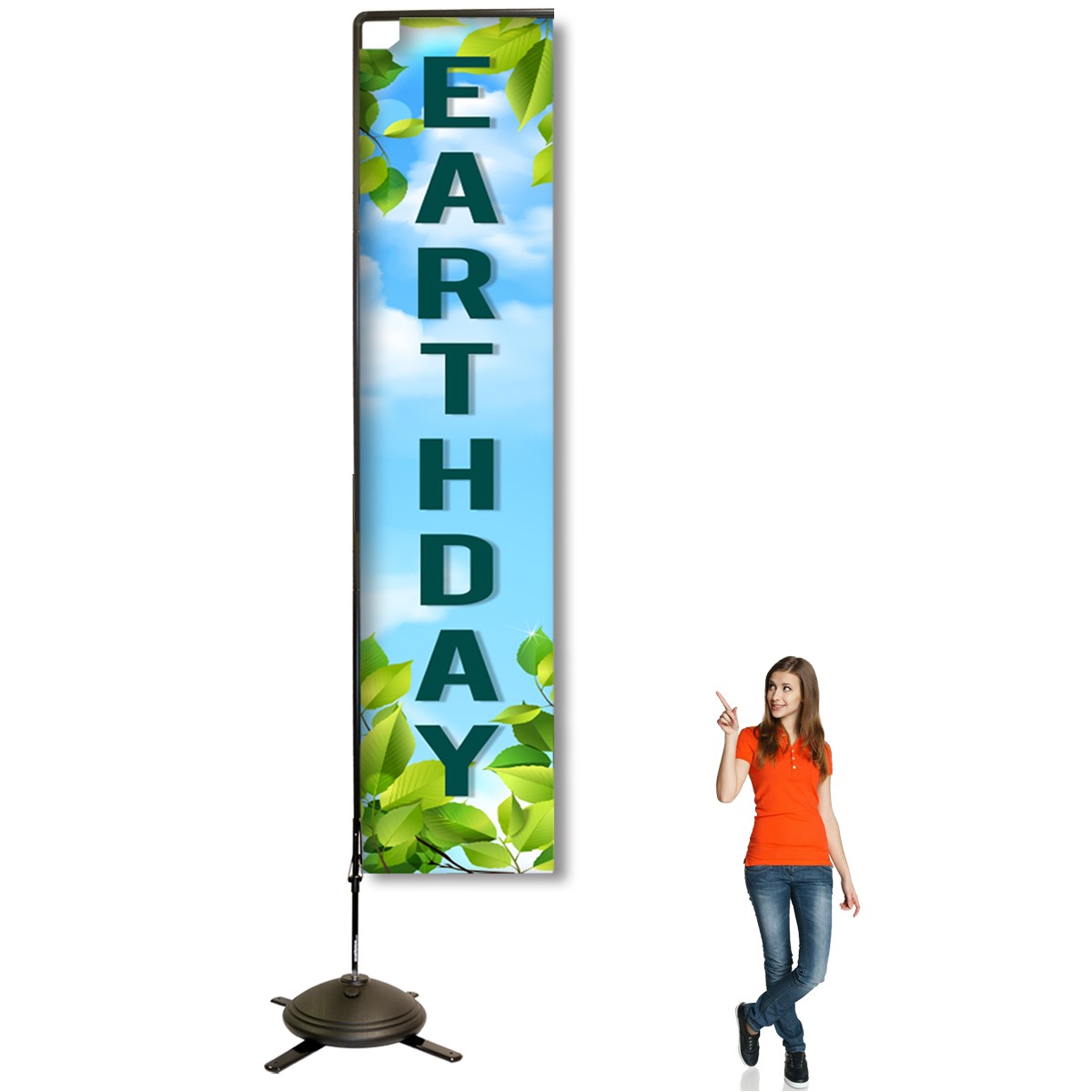 X-Large 17ft Rectangular Flag Banners | Lush Banners