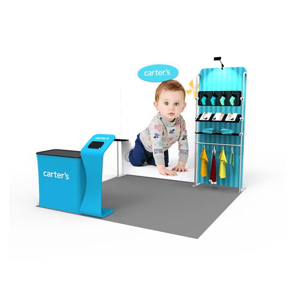 10X10 Trade Show Booth Formulate Fabric 06 with Display Shelf | Lush ...