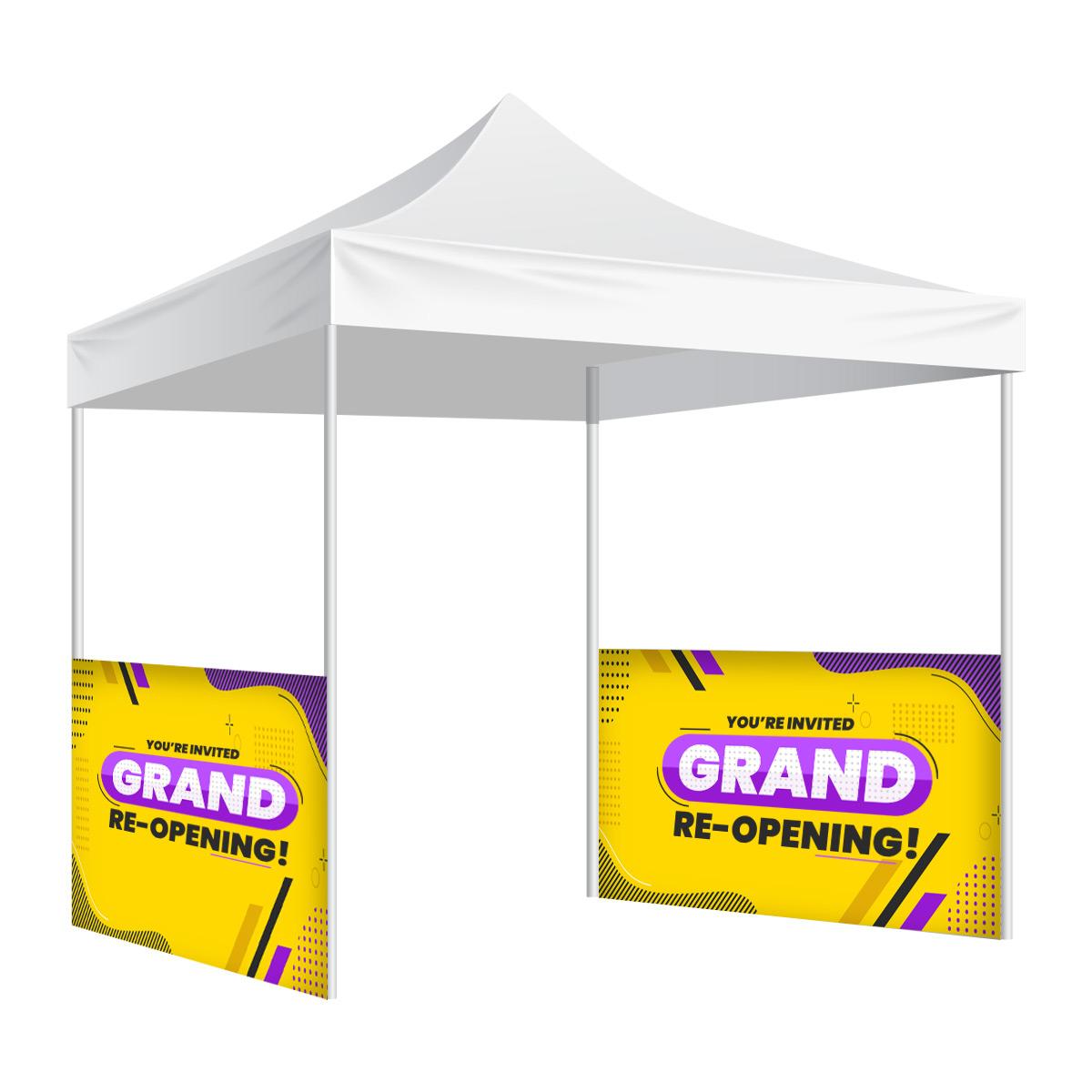 Custom Printed Half Wall Or Side Panel For Canopy Tent| Lush Banners