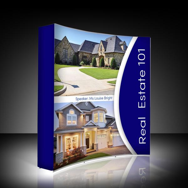 Custom Curved Bright LED Backlit Displays | Lush Banners