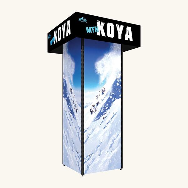 Fully Custom 4-Sided Retail Tower Display with 4 Full Panel Graphics ...