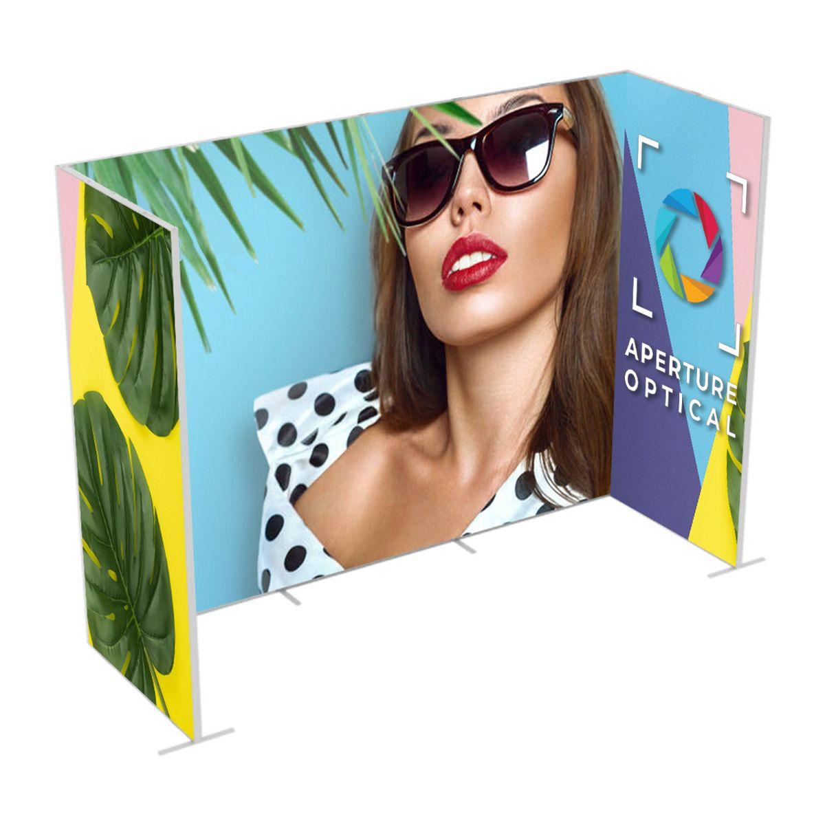 10x8 SEG QuickWall Display with 3ft Side Panels | Lush Banners