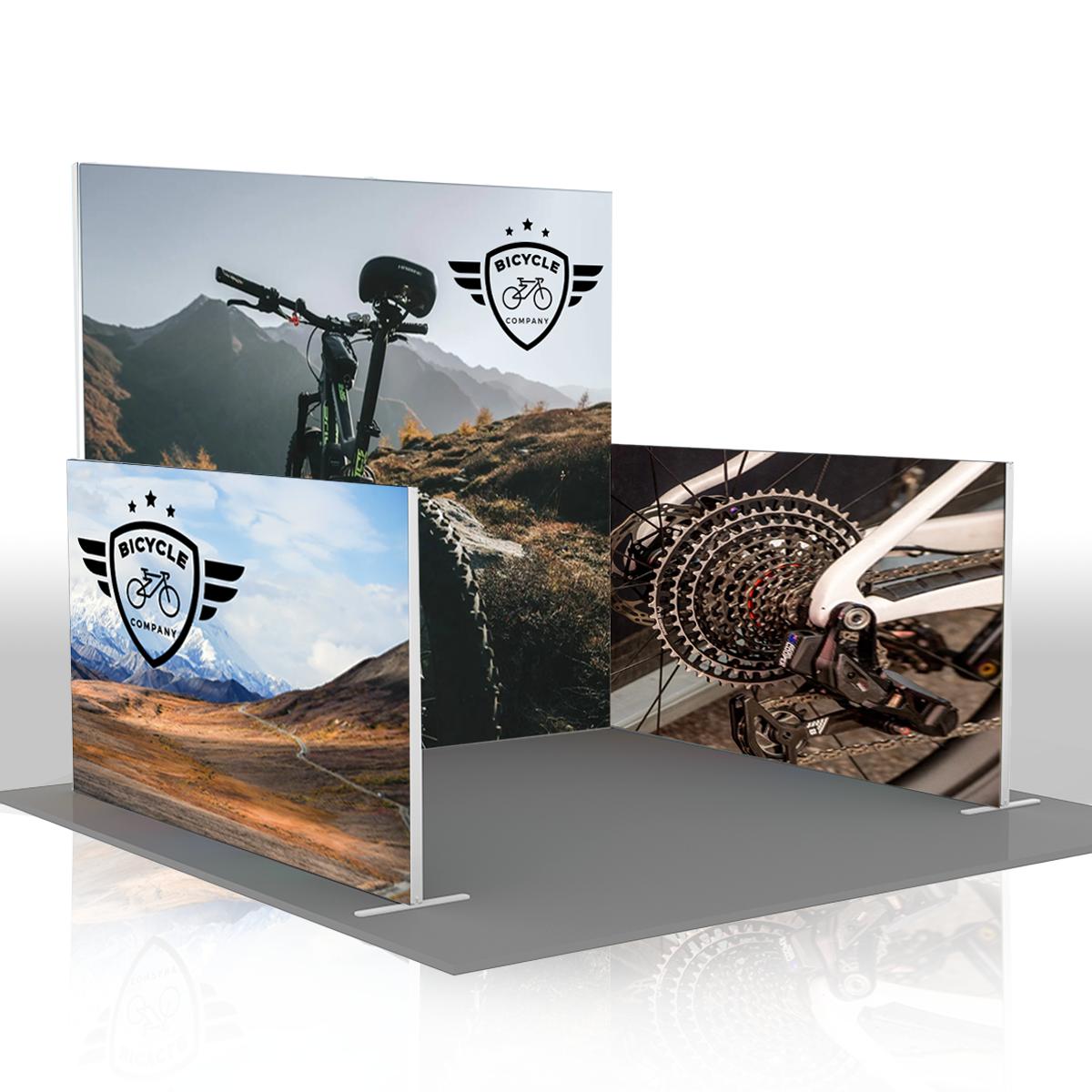 Ultralite SEG Trade Show Booth With Side Walls (10x10x8ft) | Lush Banners