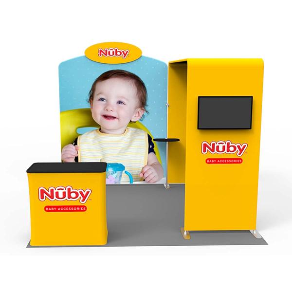 10x10 Trade Show Booth Formulate Fabric QPS02 with Archway | Lush Banners