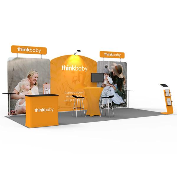 10x20 Trade Show Booth Formulate Fabric QPS02 with Twin Headers | Lush ...