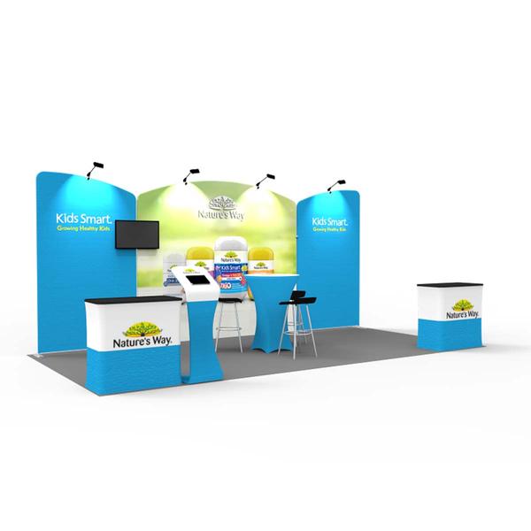 10x20 Trade Show Booth Formulate Fabric QPS03 with Modular Backwalls ...