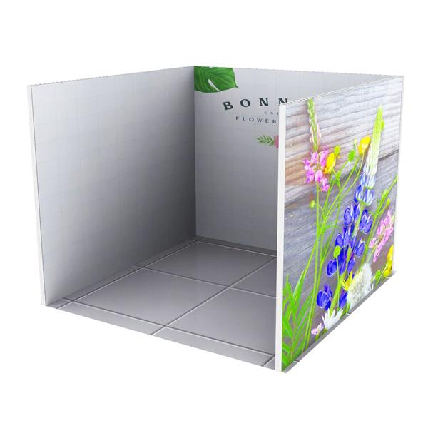 10x10 Modco Modular Trade Show Display QPS02 with Side Walls | Lush Banners