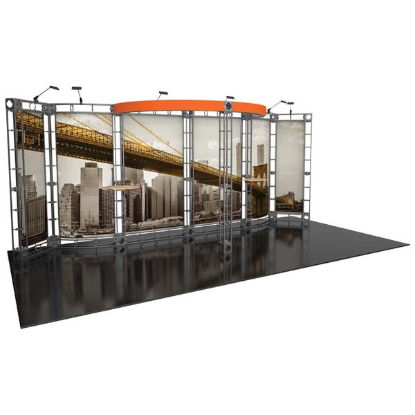 10x20 Modular Trade Show Truss Exhibit Booth QPS 08 with Angled Side ...